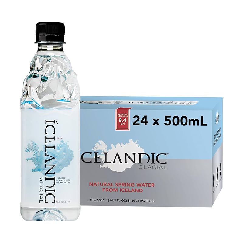 Icelandic Glacial Natural Spring Water 500ml 24 pack - Weee!