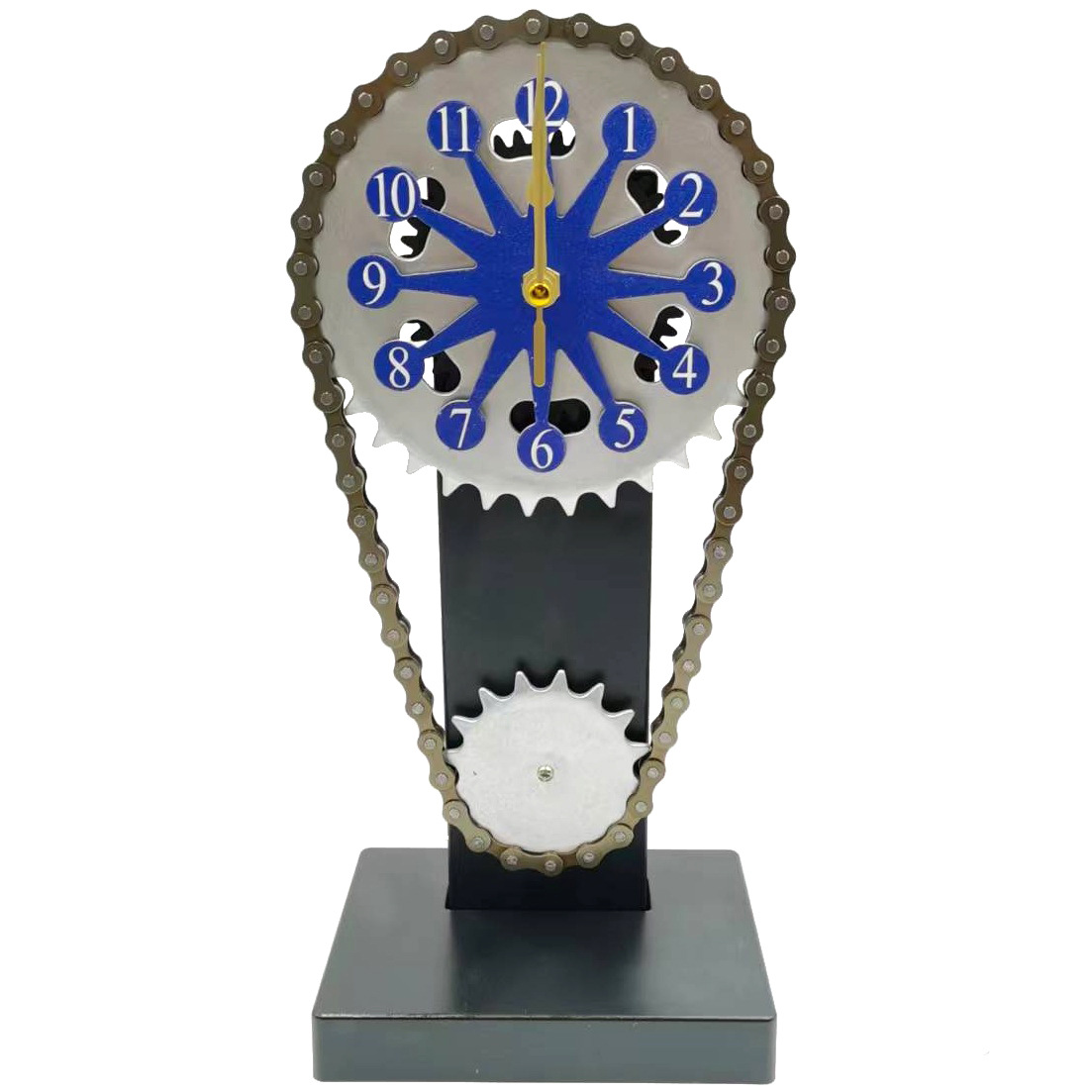 Get Metal Edition Rotating Gear Clock, Creative Timing Rotating Chain ...