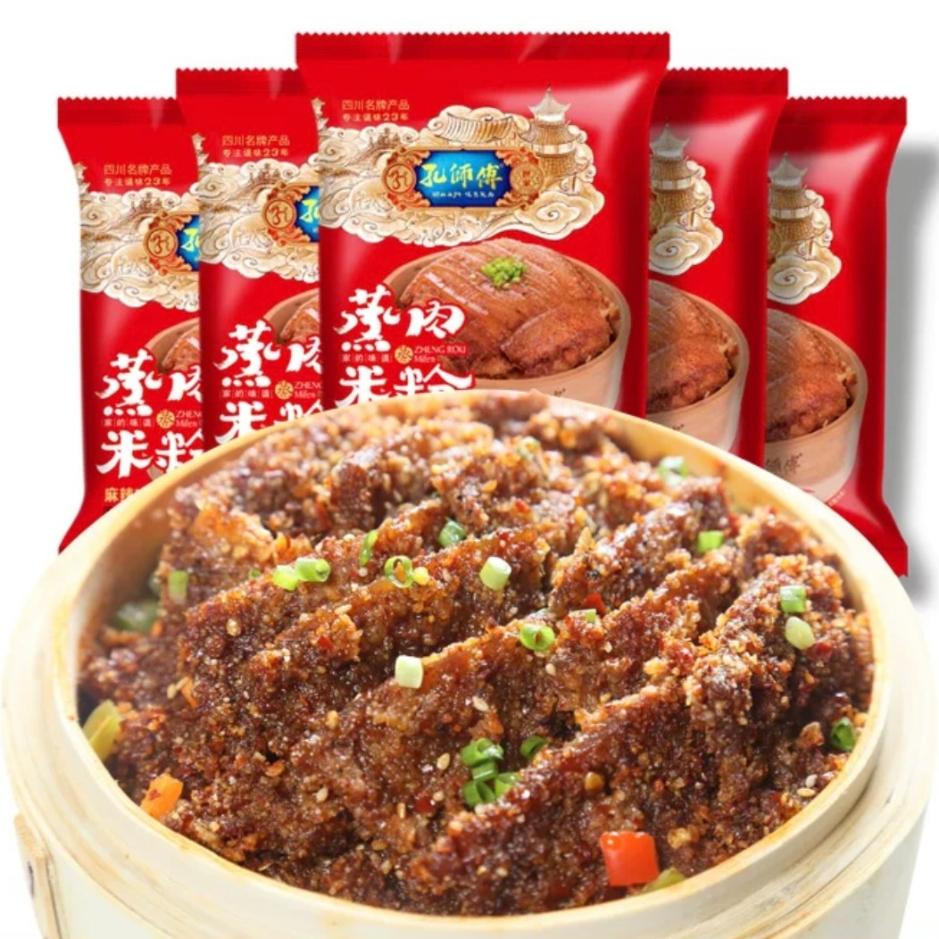 【孔師傅】蒸禸米粉· 四川特產 專用原味五香調料《麻辣味》1袋 - Weee!