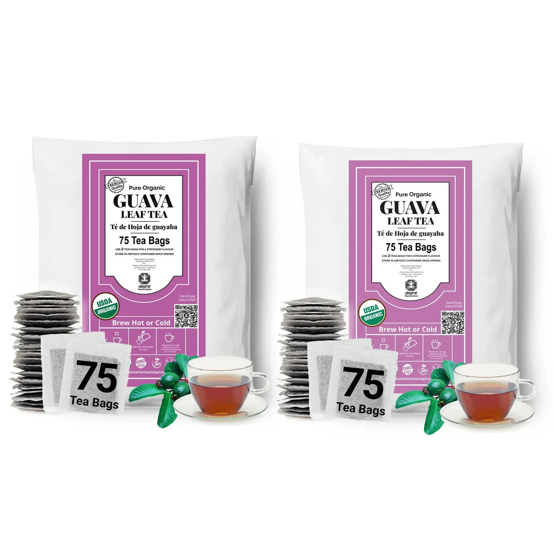 Get Akshit Pure Guava Leaf Tea-150 Bags, Caffeine free Delivered | Weee ...