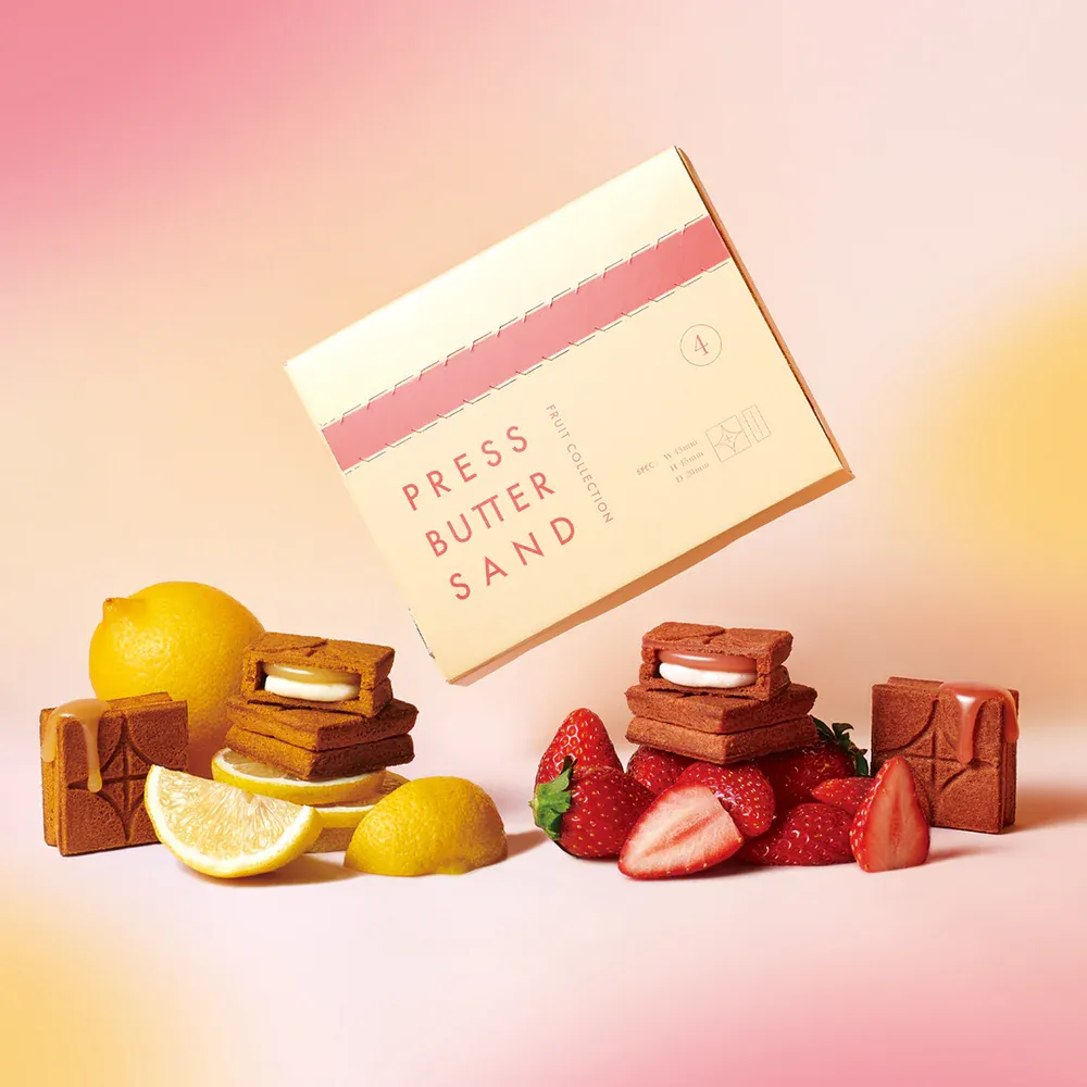 Get Japan Tokyo Station PRESS BUTTER SAND Fruit Collection cookie 4pcs ...