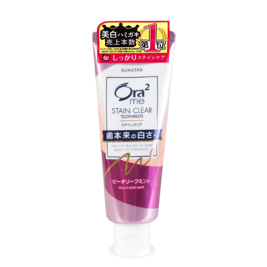 Get Ora2 Me Stain Clear Paste Toothpaste, Peach Leaf Mint 1 Pack ...