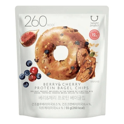 Get DELIGHT PROJECT Berry & Cherry Protein Bagel Chips BBD: 2024.11.05 ...