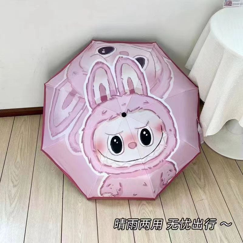 LABUBU Folding Automatic Umbrella pink - Weee!