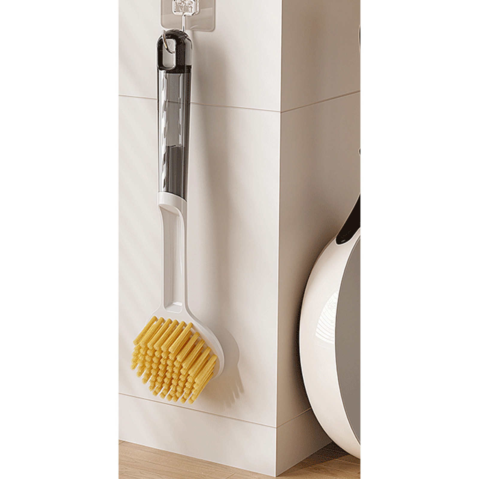 Get YuJianNi Pot Scrub With Plastic Handle White Delivered | Weee ...