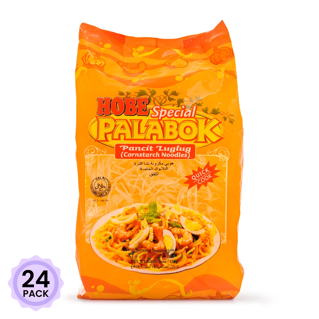 Get Hobe Pancit Palabok Cornstarch Noodles, Pancit Luglug 16 oz*24 pack ...