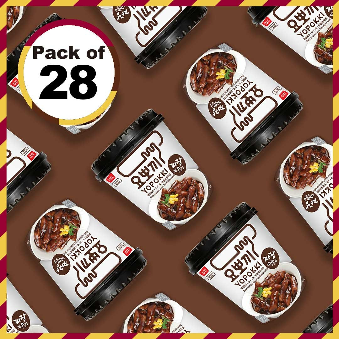 Get Black spicy Jjajang tteokbokki cup, 28 EA (Stock: US warehouse ...