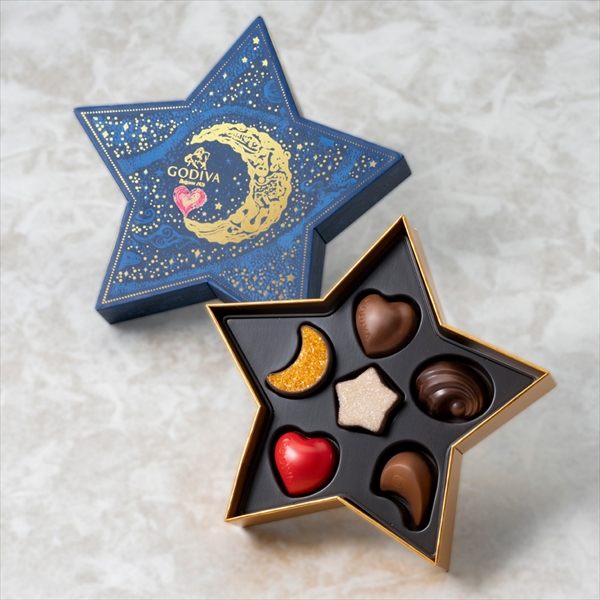 Get Godiva Star and Moon Chocolate Gift Box 6 Pcs Delivered | Weee ...