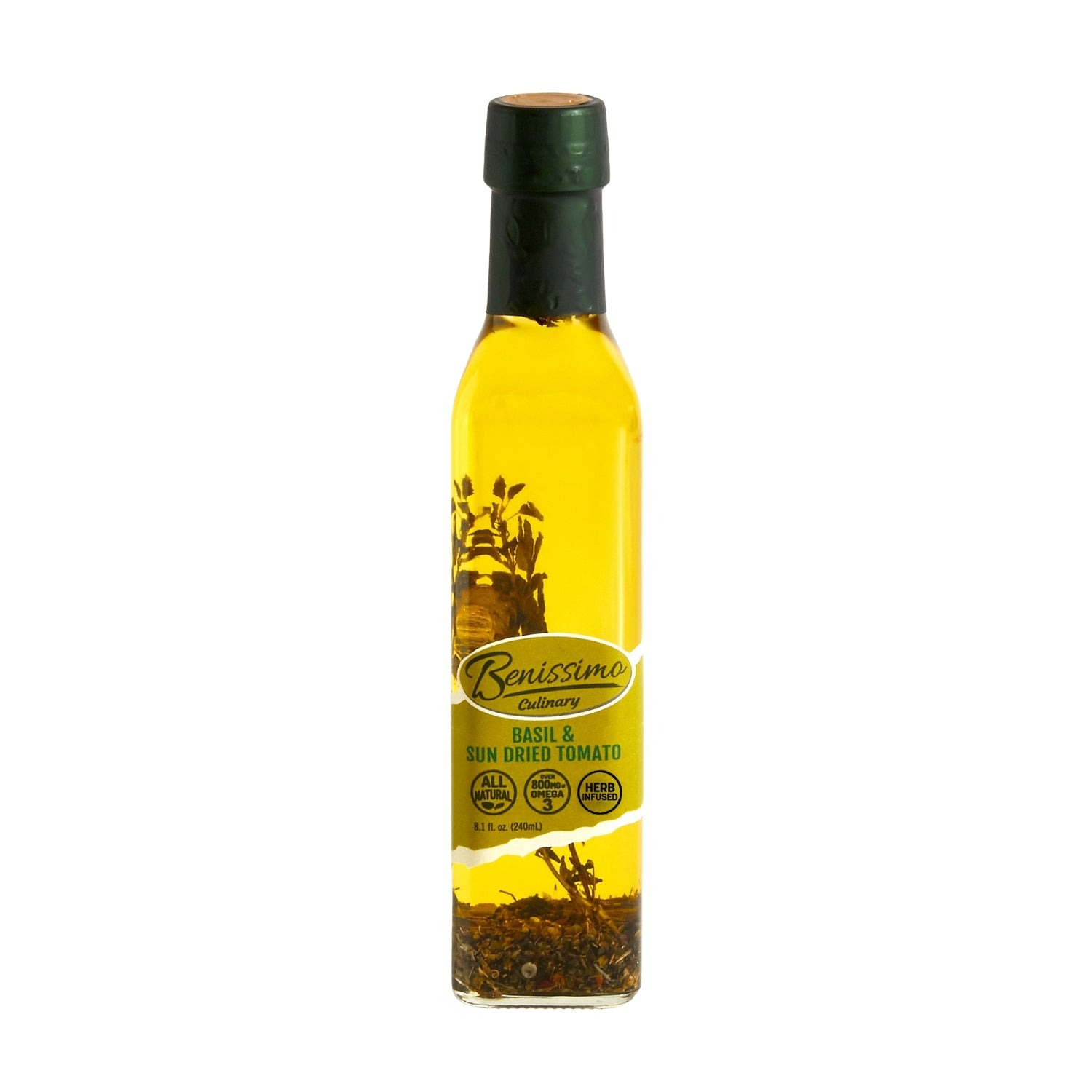 Get Benissimo Basil & Sun Dried Tomato Infused Oil, 8.1 Fl Oz 8.1 fl.oz ...