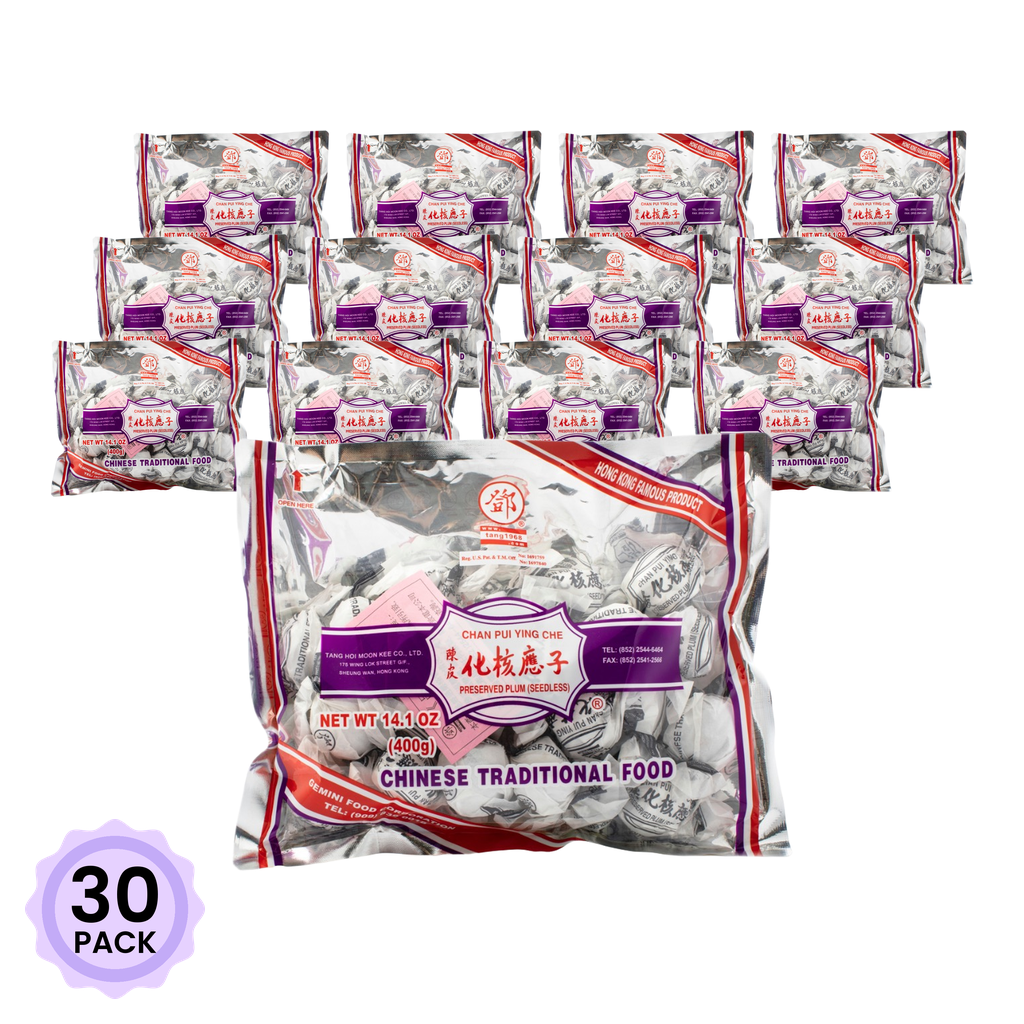 Get Tang Hoi Moon Kee Chan Pui Ying Che Seedless Preserved Plums 400 g*30 pack Delivered | Weee ...
