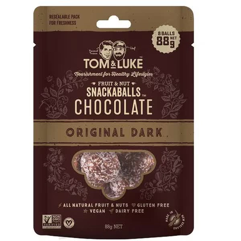 Get Tom & Luke Dark Original Fruit Nut Balls 8pcs 88g Delivered | Weee ...