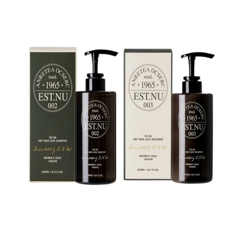 EST.NU biotin anti-hair loss shampoo&treatment set (500ml/2EA) (16.9 fl. oz.) - Weee!
