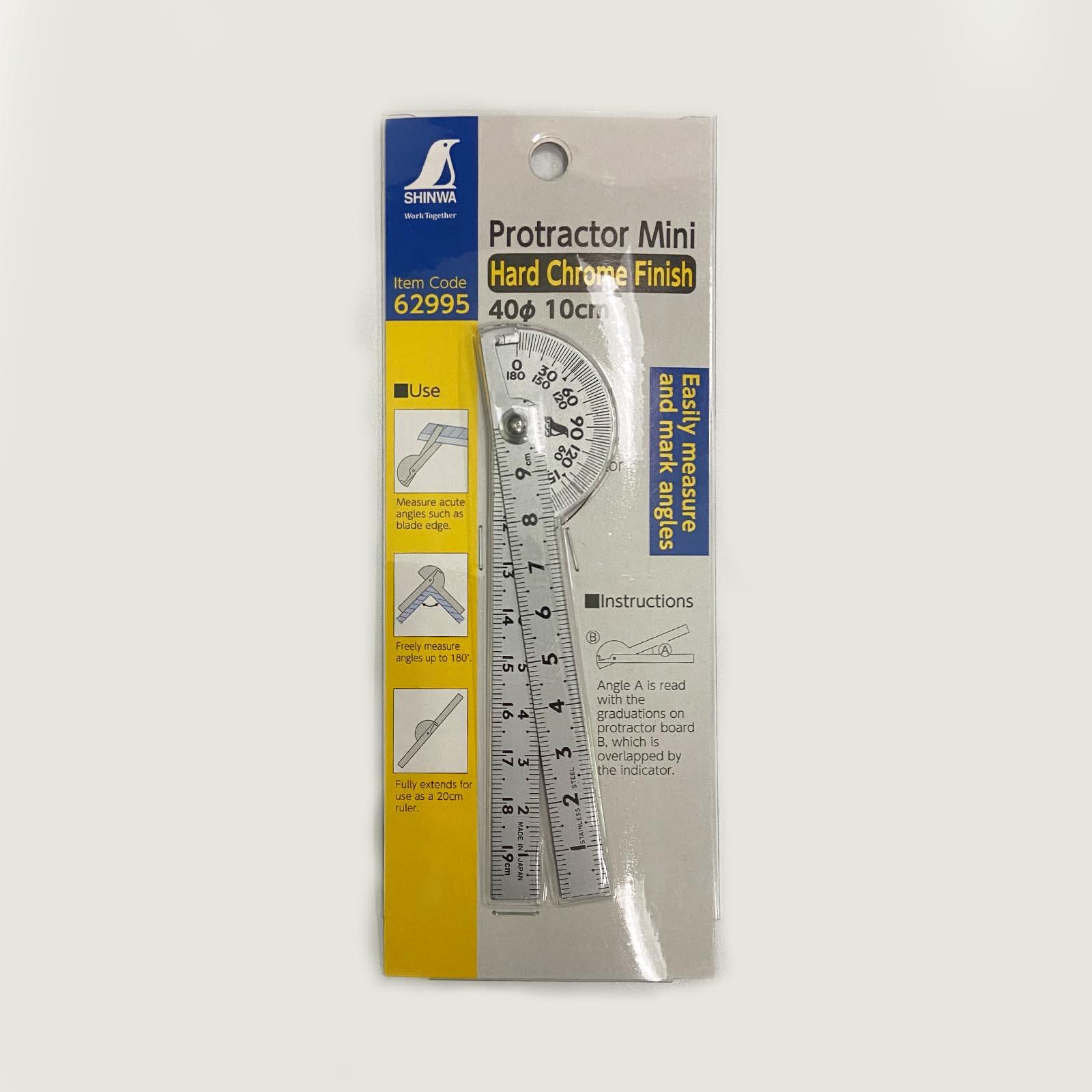 Get Shinwa Japanese Protractor Hard Chrome Finish Mini Delivered | Weee! Asian Market