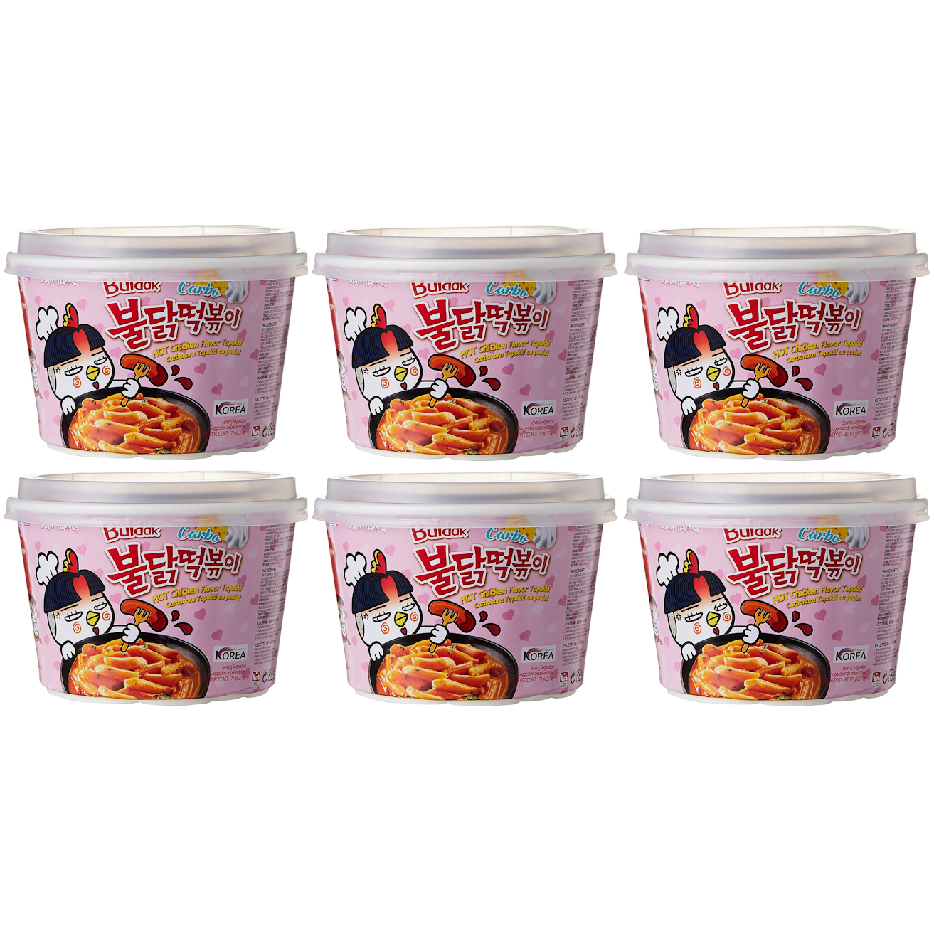 Get Samyang Buldak Carbo Hot Chicken Flavour Topokki Bowl pack of 6 ...