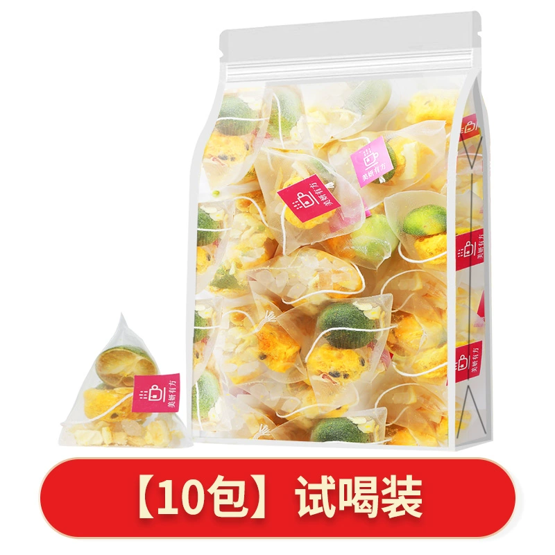 Get Green orange passion fruit tea fruit tea brewing drink 100g* bag 10 packets Delivered | Weee ...