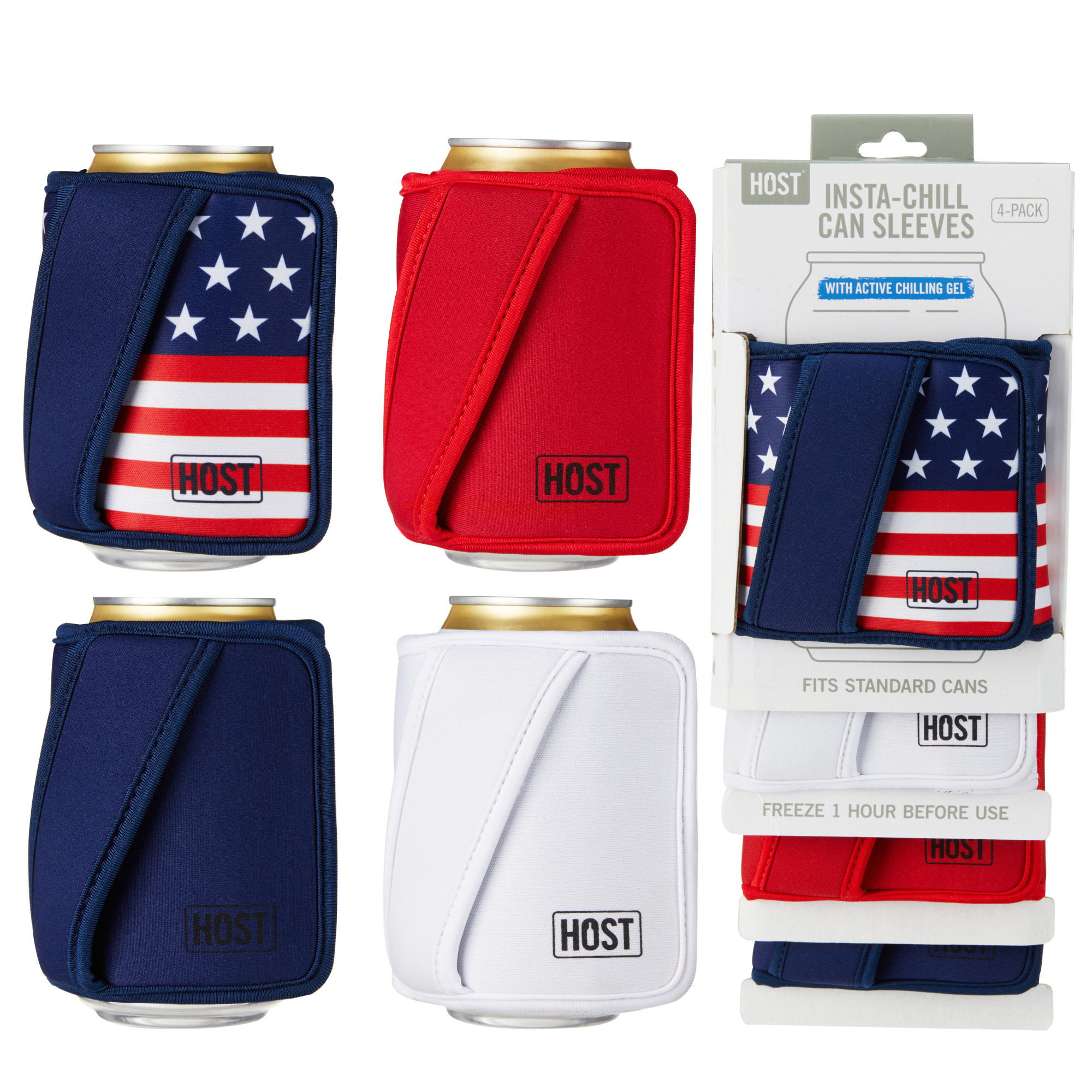 Get Insta-Chill Standard Can Sleeve Set of 4 in SIOC Pkg by HOST ...