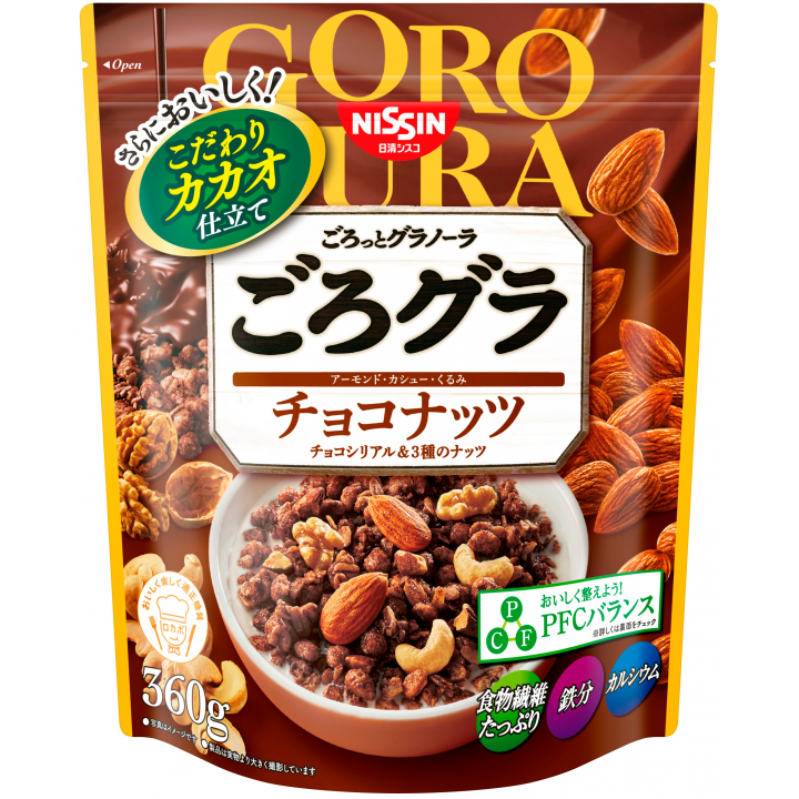 NISSIN GoroGura Chocolate Nuts 360g - Weee!