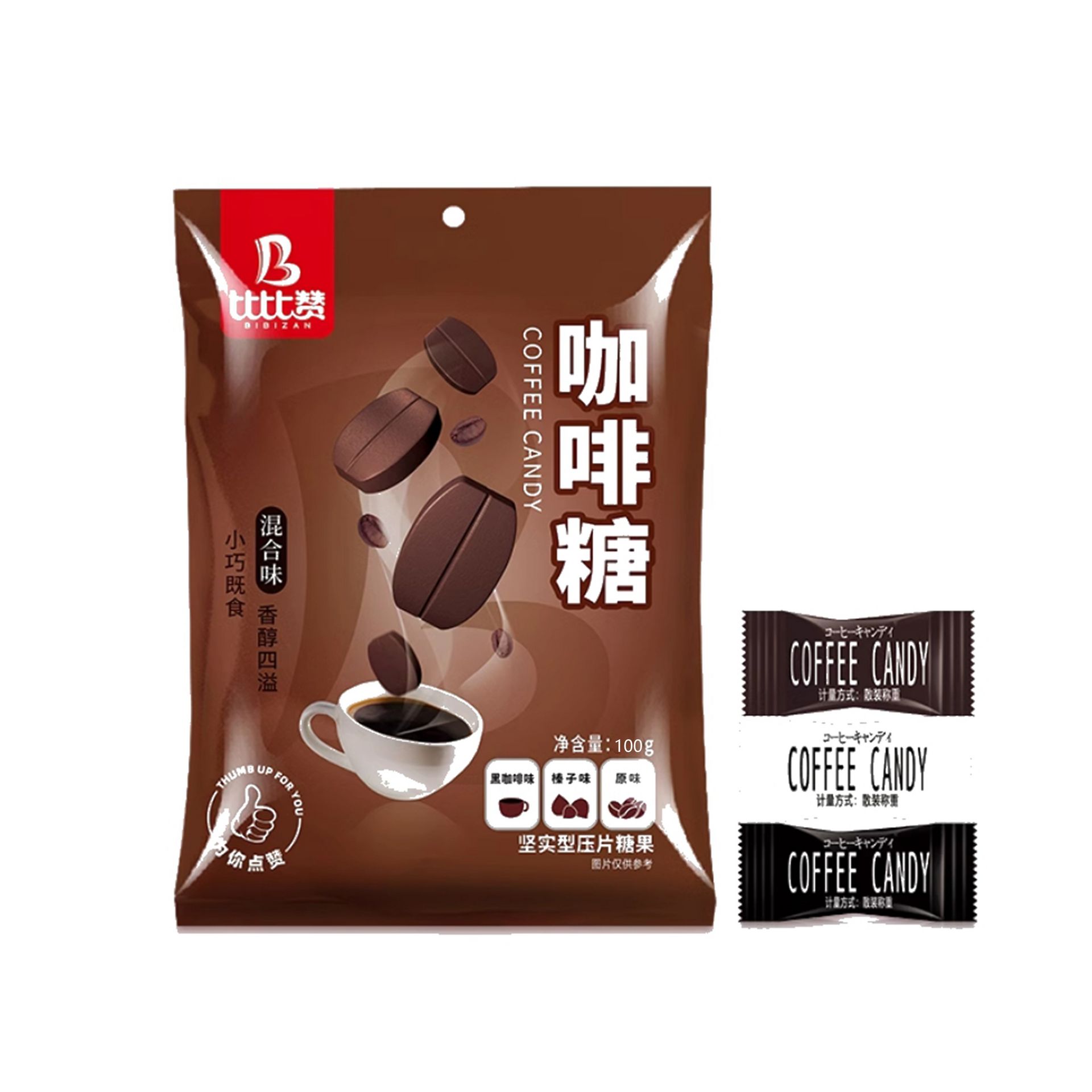 Get Bi Bi Zan Coffee Sugar Mixed Flavor 100g Delivered | Weee! Asian Market