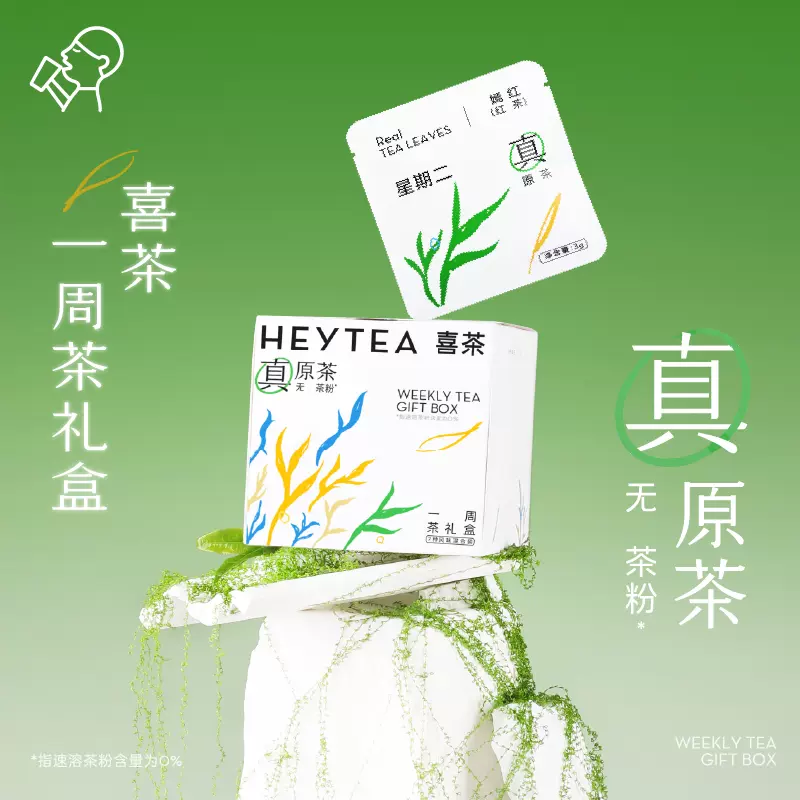 Get HeyTea One Week Tea Gift Box - Authentic Tea (7 bags) Delivered ...