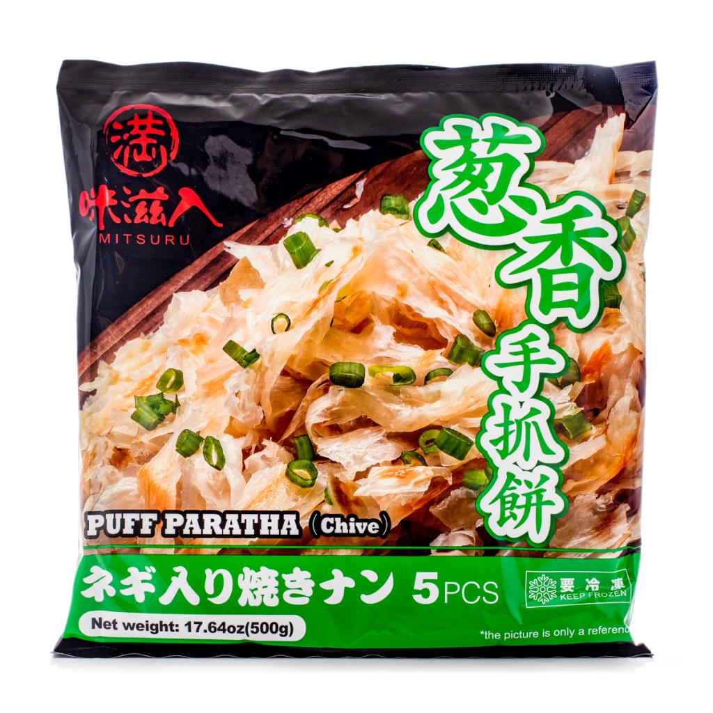 Get Mitsuru Puff Paratha, Chive Flavor 5pcs Delivered | Weee! Asian Market