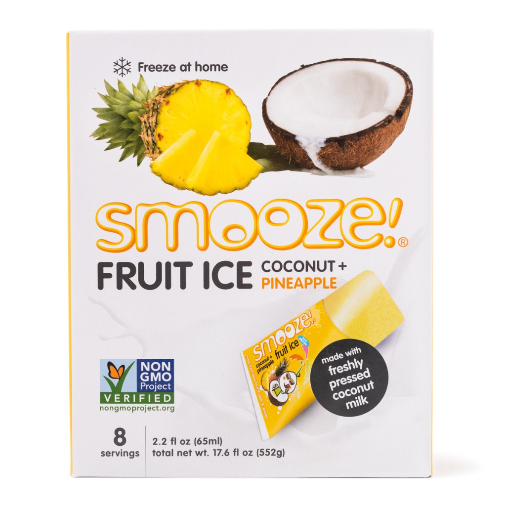 Get Smooze All Natural Fruit Ice, Coconut and Pineapple Flavor ...