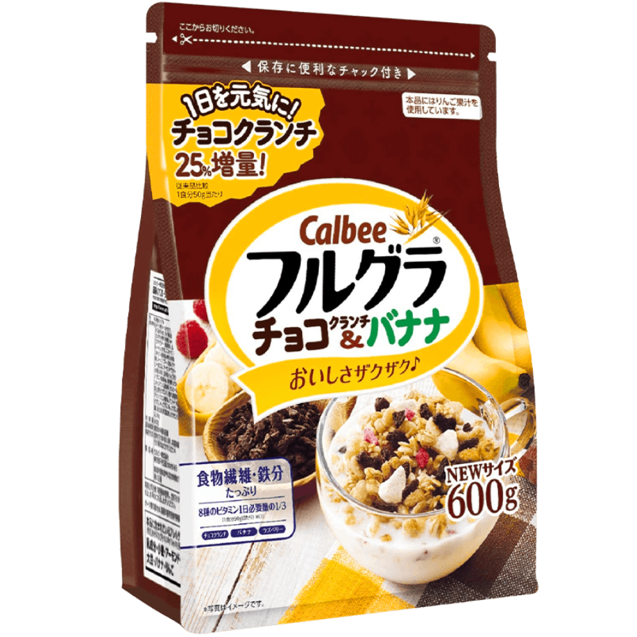 Calbee FRUGRA Fruit Granola Chocolate and Banana Flavor 600g - Weee!