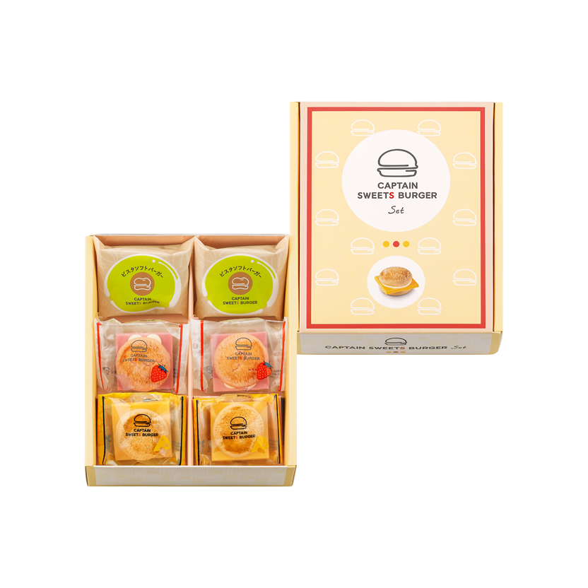 Get CAPTAIN CHEESE Three Flavor Combination Sandwich Burger 6pc ...