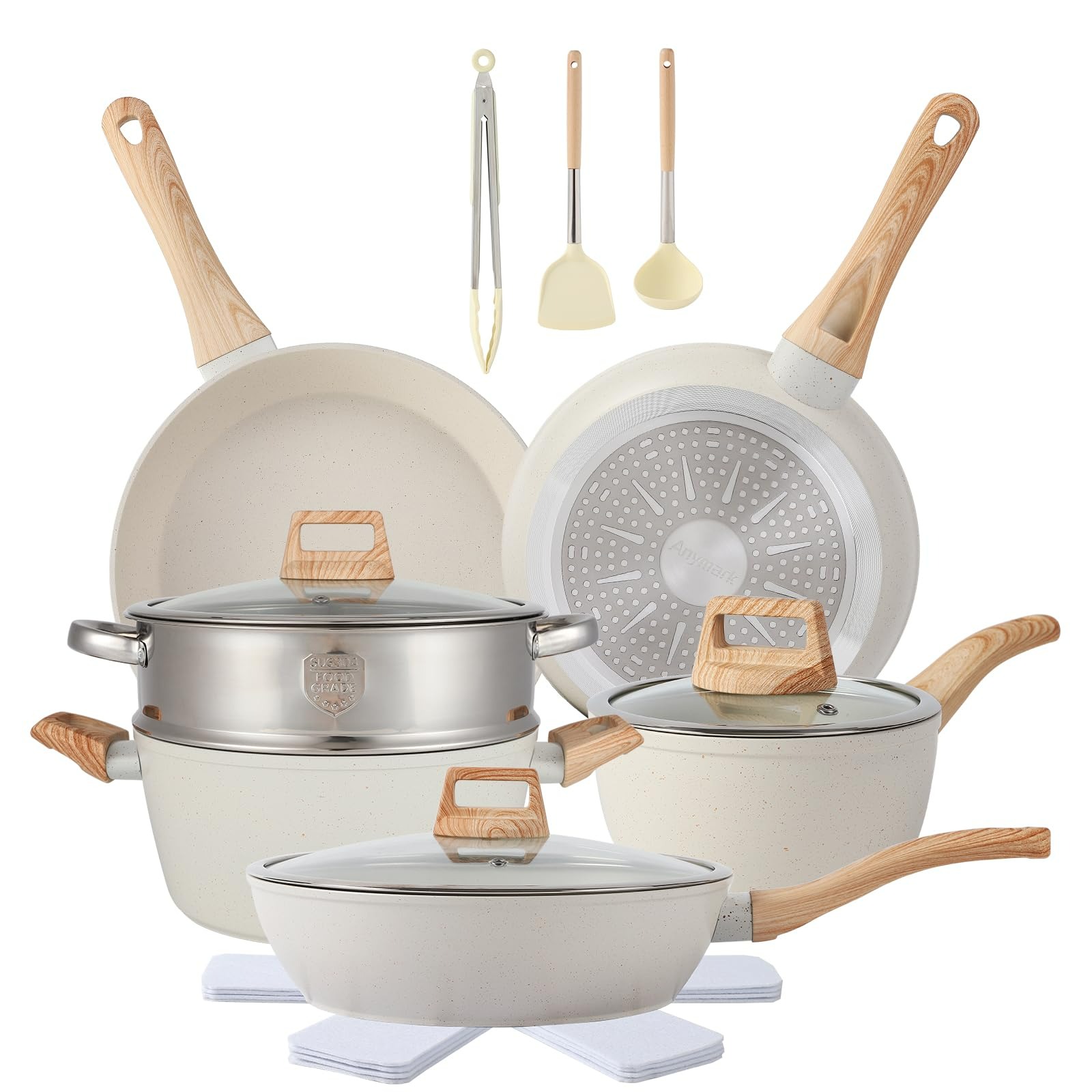 Get 16PCS Pots and Pans Set Non Stick Cookware Set Delivered | Weee ...