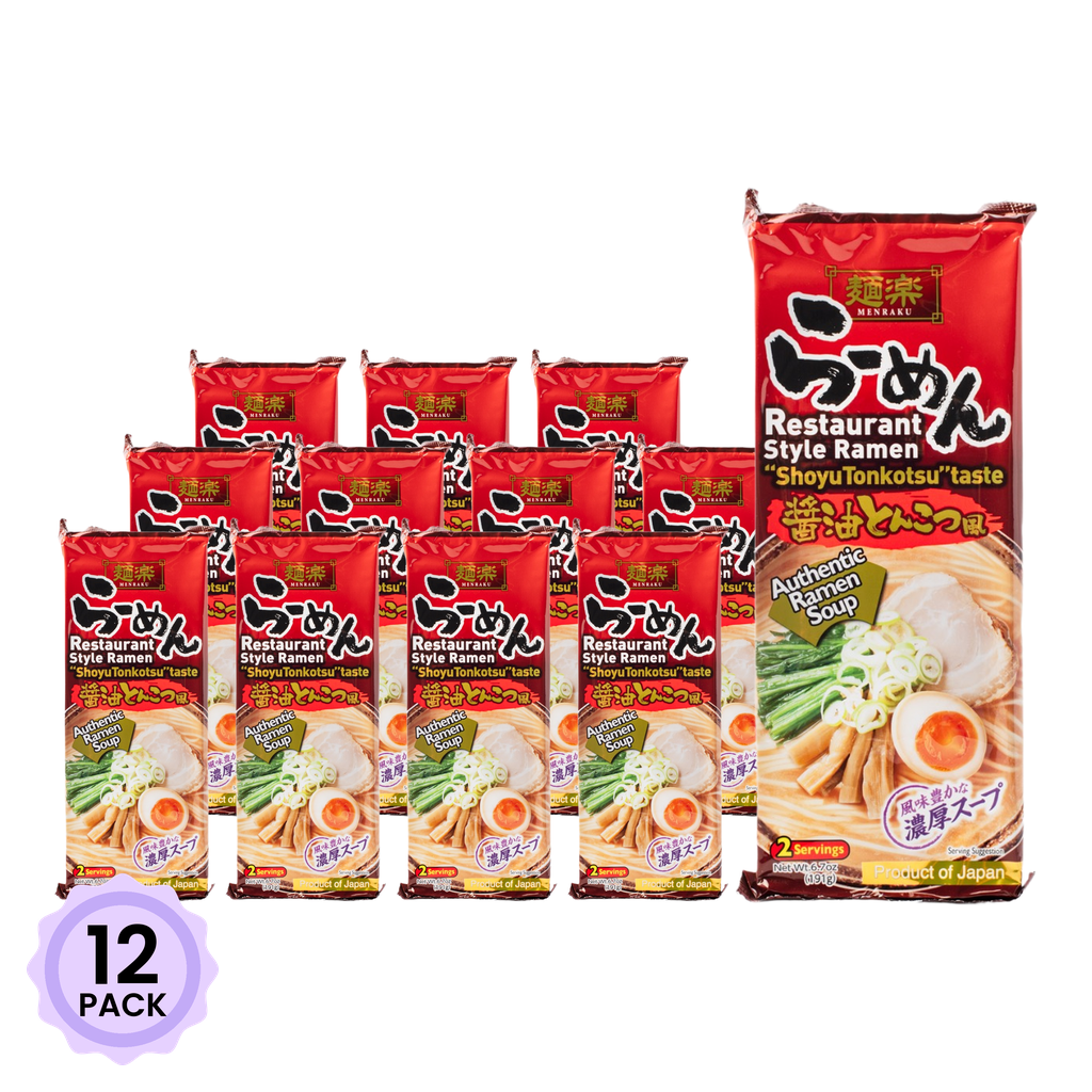Get Menraku Restaurant Style Ramen Soy Sauce & Tonkotsu Flavor 2 Meals ...