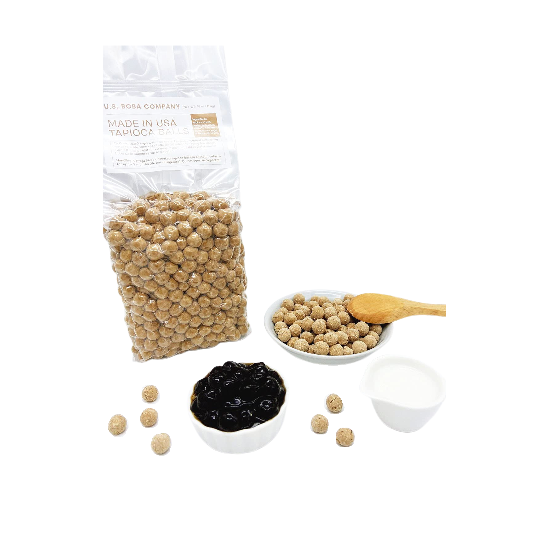Get US Boba Co Tapioca Pearl Boba Ball Brown Sugar Flavor 1lb Delivered ...
