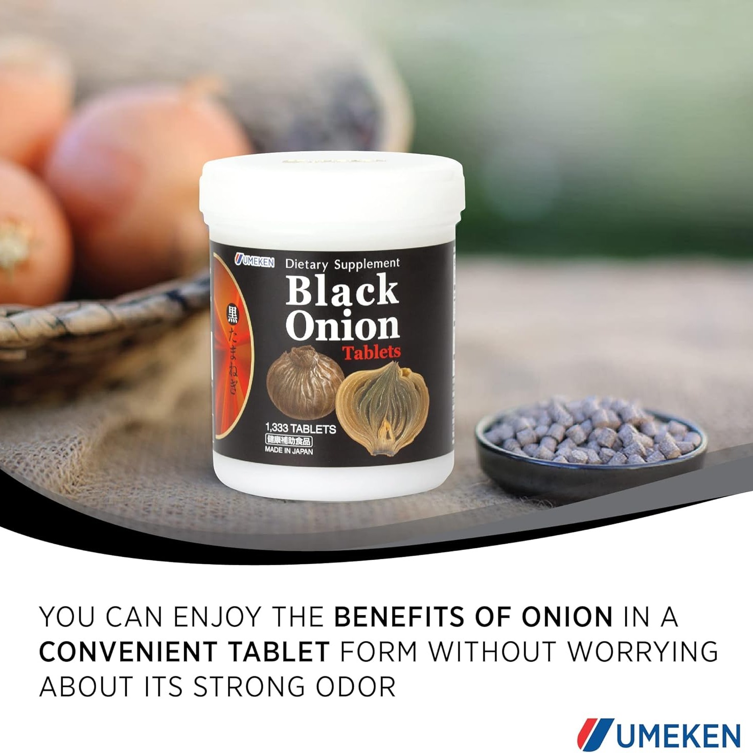 Get UMEKEN Fermented Black Onion Tablets 180g Delivered | Weee! Asian Market