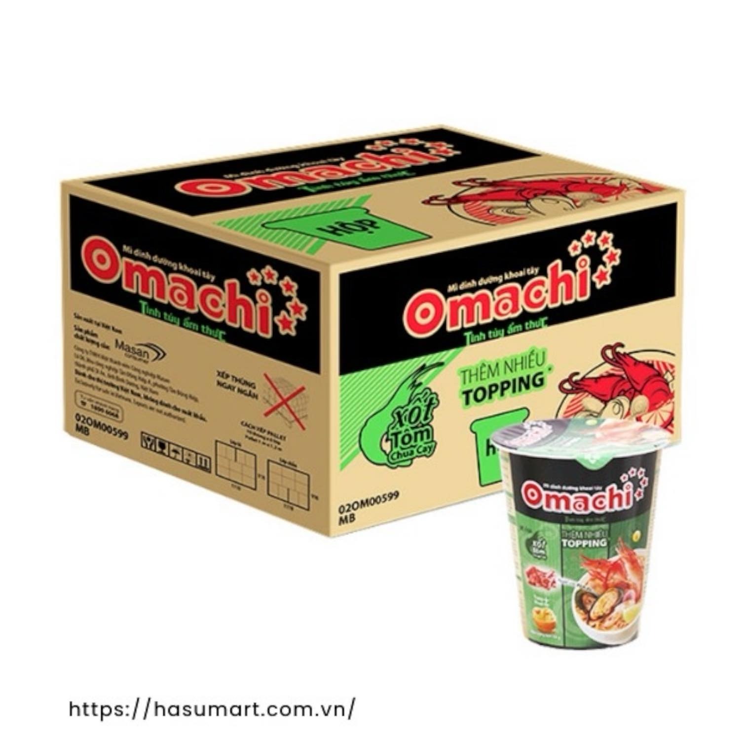 Get Sour Spicy Shrimp Omachi Potato Noodles x 24 cups Delivered | Weee ...