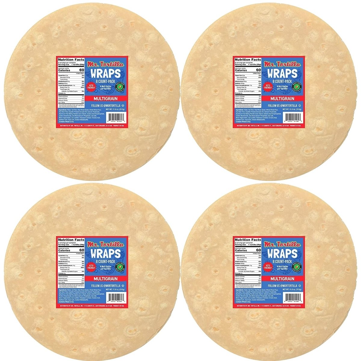 4 Net Carb Wraps - Multigrain 32 Wraps - Weee!
