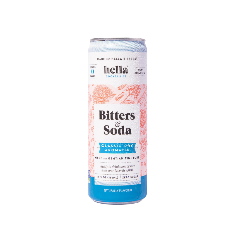 Get Hella Bitters & Soda Classic Dry Aromatic Non-Alc 12 oz - 4 Pack ...