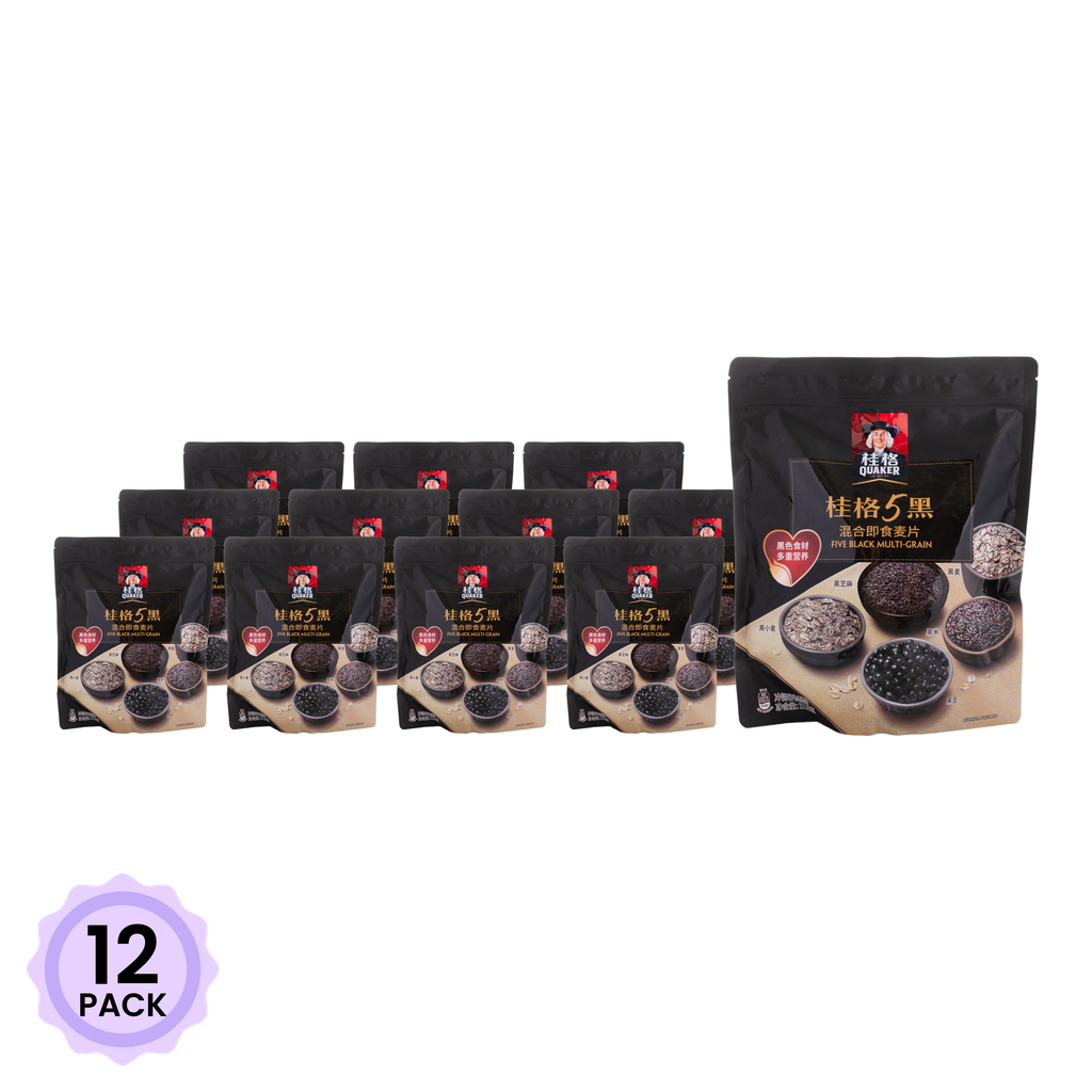 Get Quaker Five Black Multi-Grain Cereal 518 g*12 pack Delivered | Weee! Asian Market