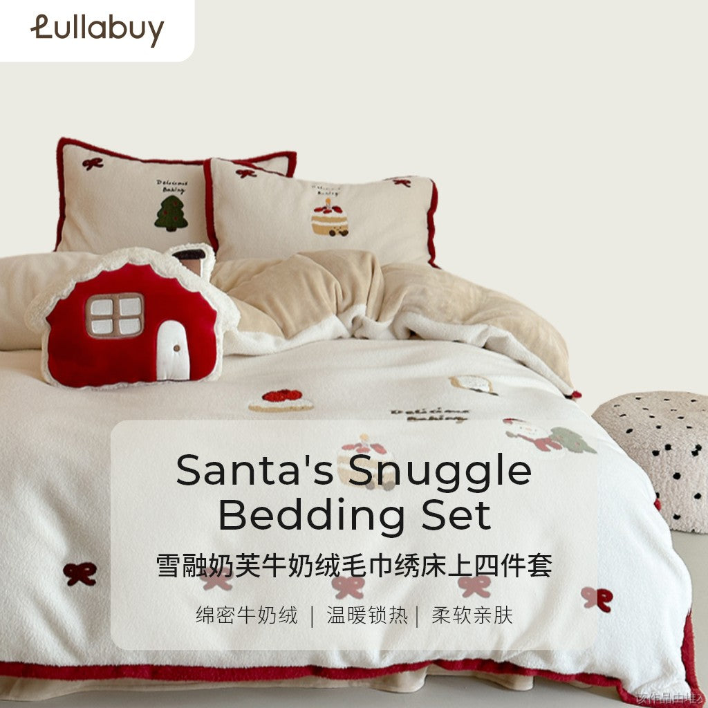 Santa's Snuggle Bedding Set Queen Size - Weee!