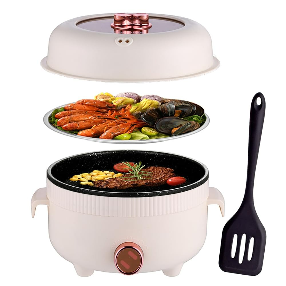 Get Electric Hot Pot 2.2L with Steamer Non-Stick Fryin Delivered | Weee ...