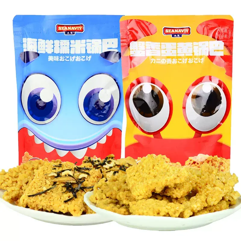 Get Glutinous Rice Crust Seafood / Crab Egg Yolk Flavor 138g Delivered | Weee! Asian Market