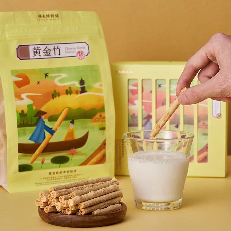 Get Xiang He Bo Bo Pu Cheese Crispy strips crackers 100g*1 bag ...