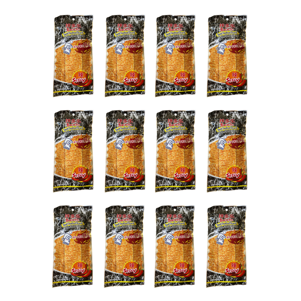 Get Bento Seafood Squid Snack Angry Spicy pack of 12 Delivered | Weee ...
