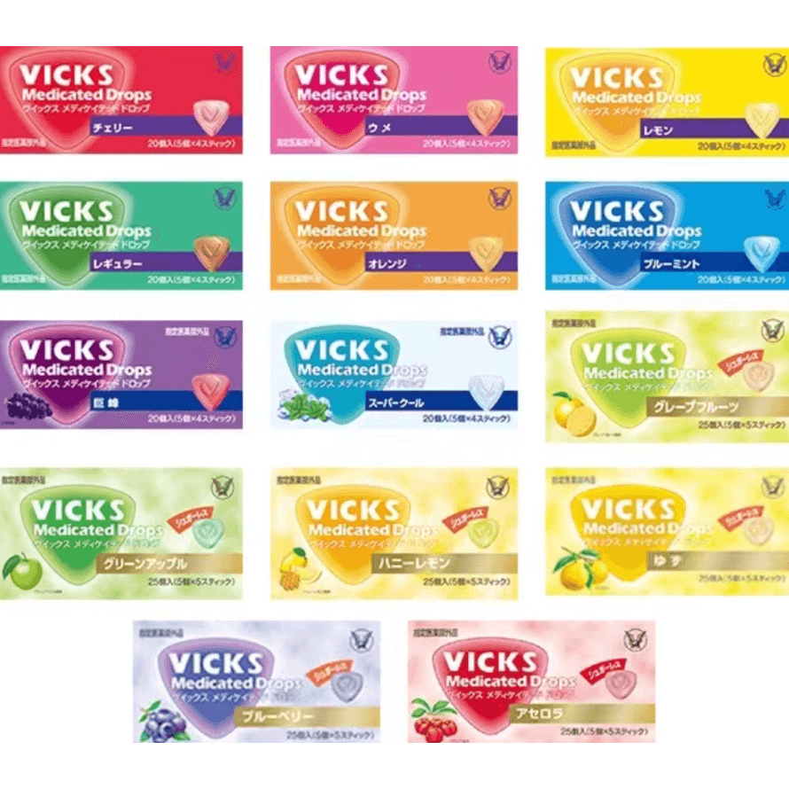 VICKS Throat Lozenges Relieve Sore Throat 1 Box - Weee!