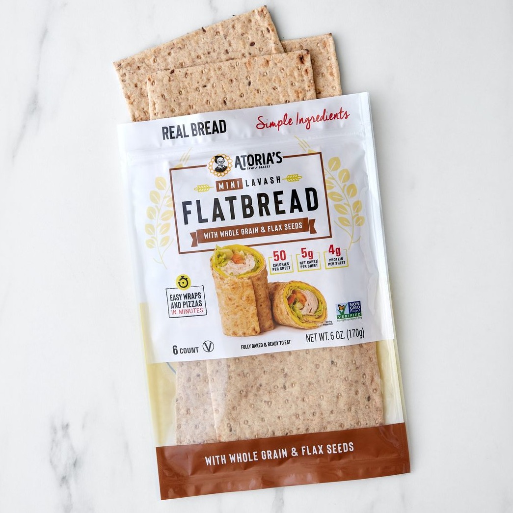 Get Atoria's Family Bakery Mini Whole Grain & Flax Lavash Flatbread ...