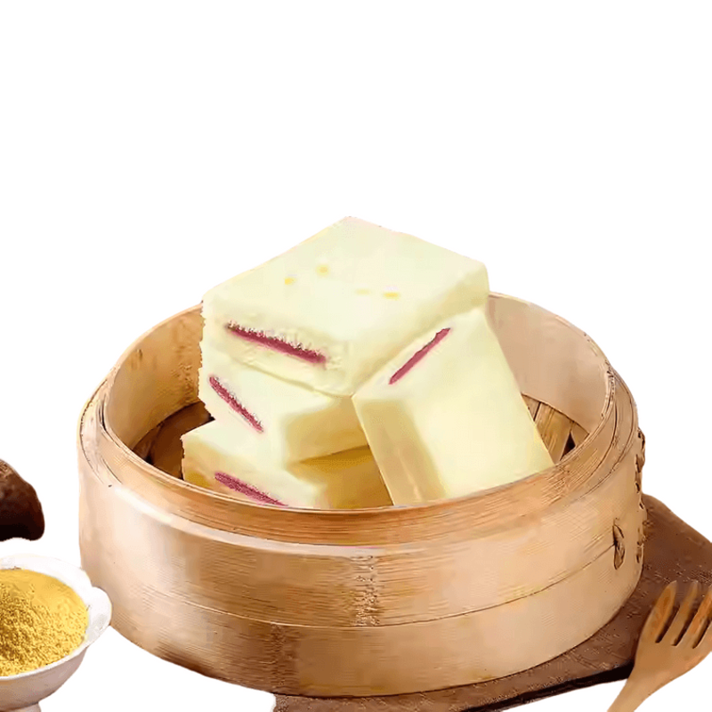 Li Ziqi Steamed Rice Cake with Purple Potato Steamed Chinese sponge ...
