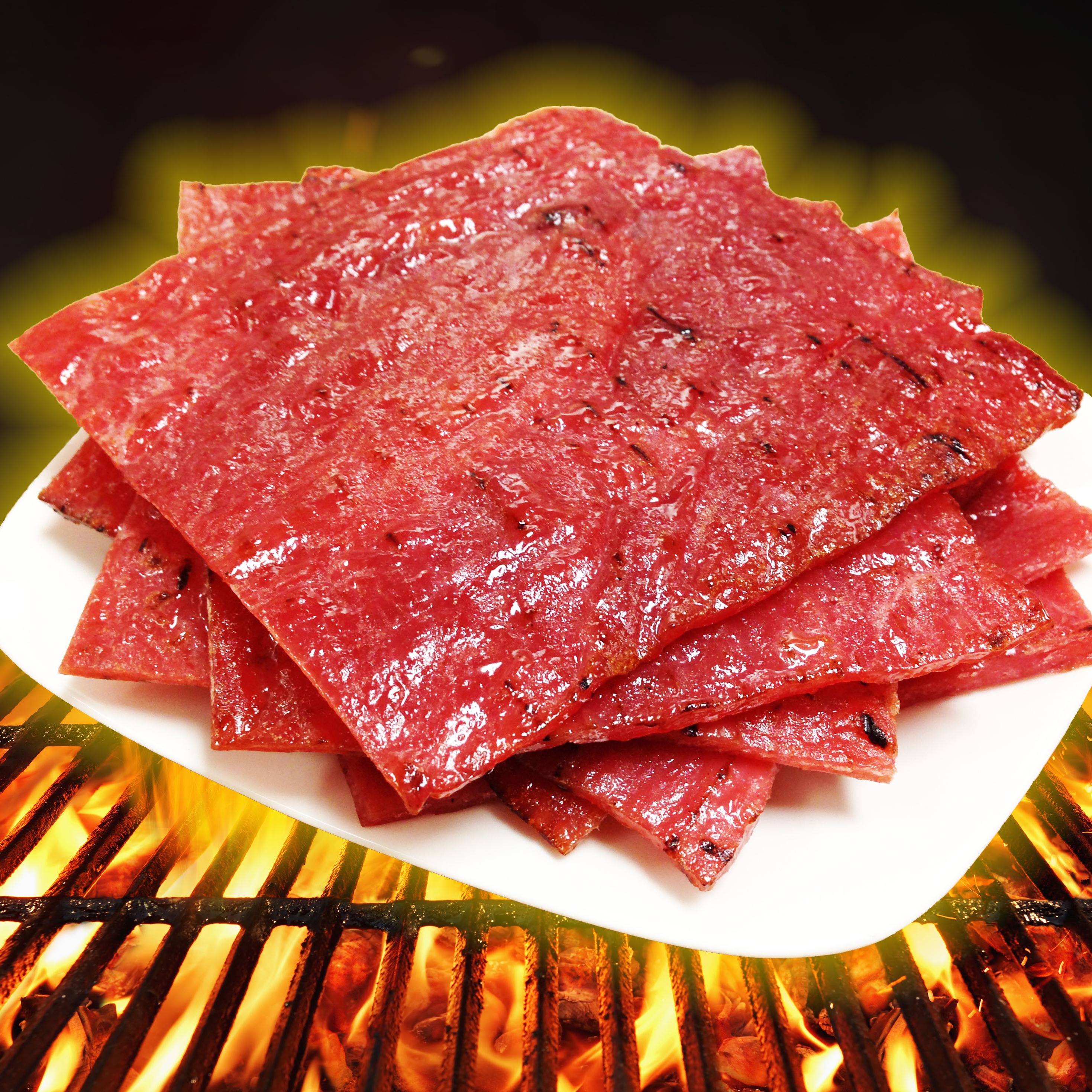 Get Fire-Grilled Pork Jerky (Orig. Flavor 0.25lb) 4oz 113 g Delivered ...