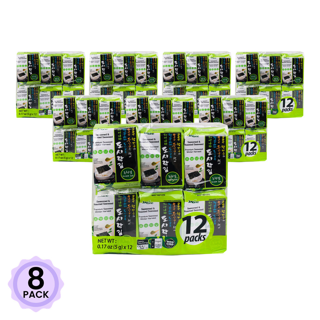 Get Jayone Roasted Seaweed Snack Green Tea Flavor 12pks 60 g*8 pack ...