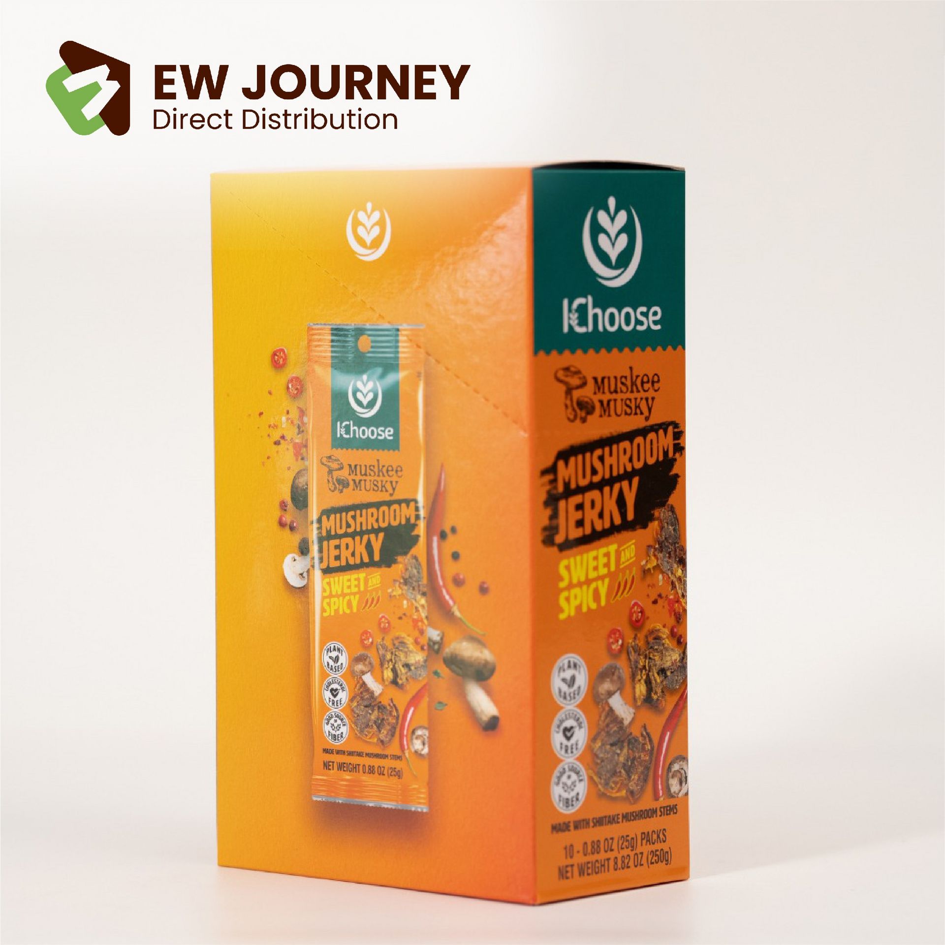 Get IChoose Muskee Musky Mushroom Jerky Sweet and Spicy Vegan 0.88oz ...