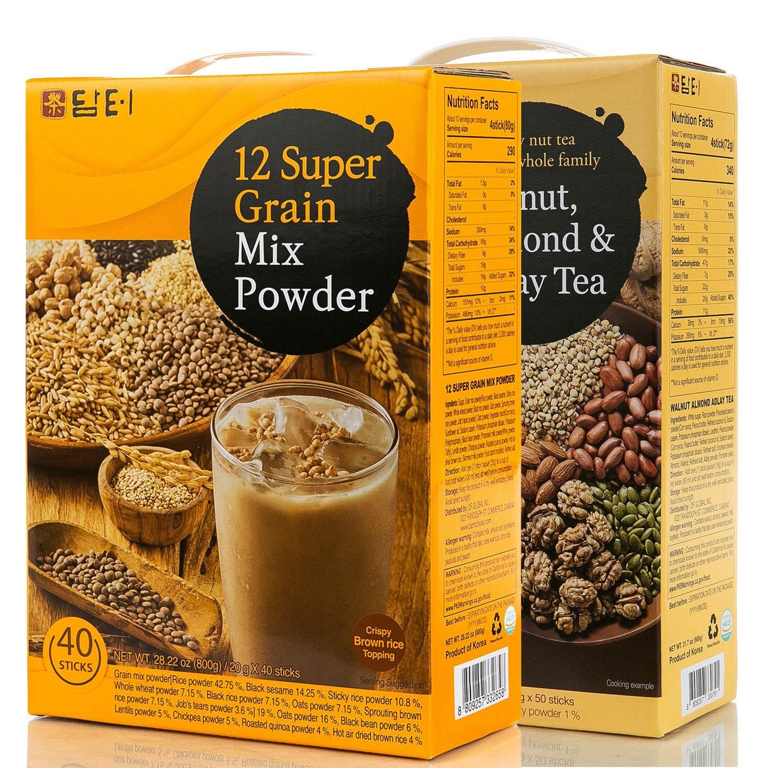 Get Damtuh 12 Grains + Walnut Almond Adlay Powder - 1550g Total 2 Boxes ...