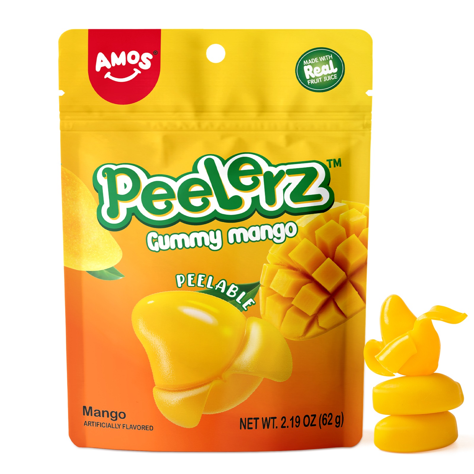 Get Amos Peelable Gummy Candy Mango 4D Gummies Peely Fruity Filled ...