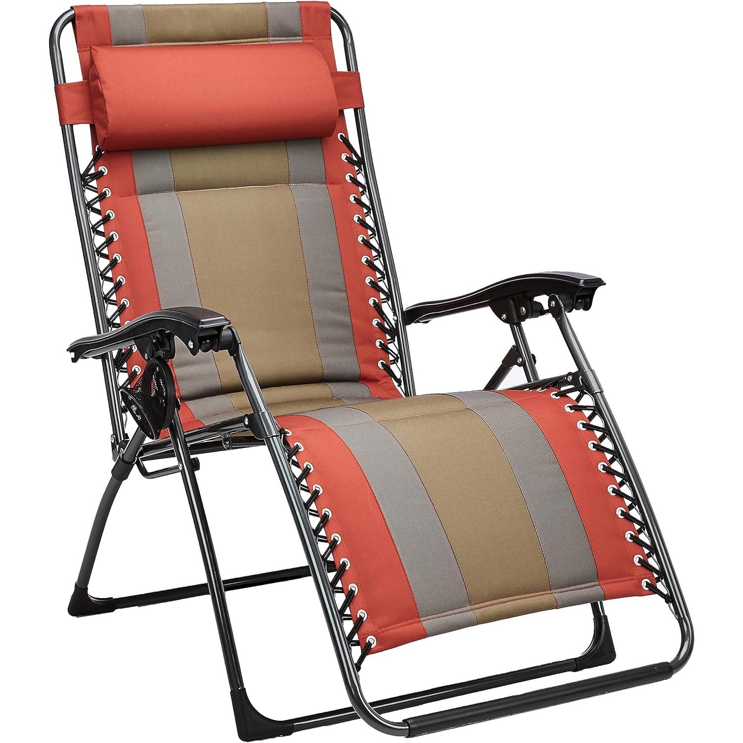 Outdoor Adjustable Zero Gravity Folding Reclining Lounge Chair With ...