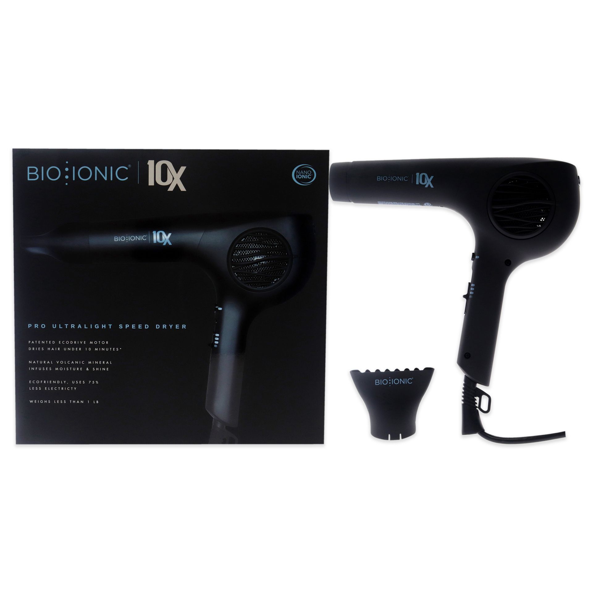 Get Bio Ionic 10x Pro Ultra Light Dryer Black Delivered | Weee! Asian ...